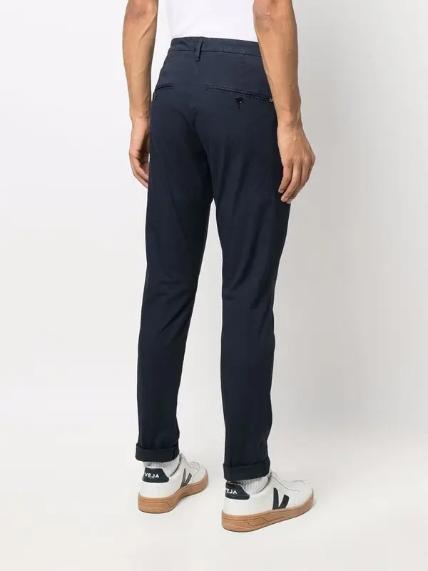 DONDUP Pleated Slim-fit Chinos - Blue