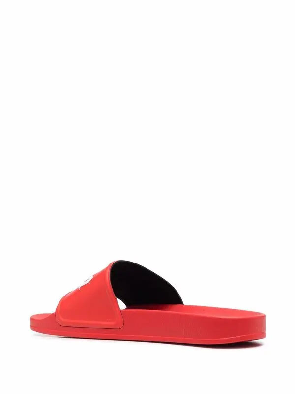 Palm Angels Logo-print Slides - Red