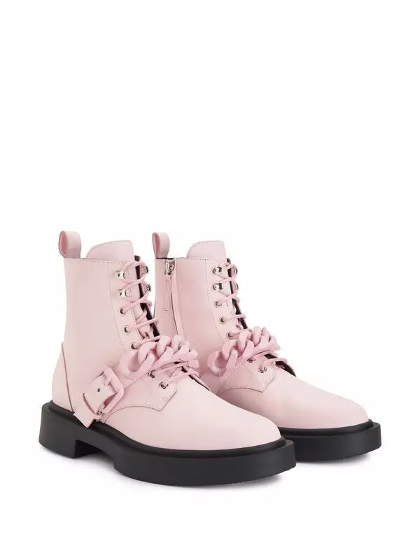 GIUSEPPE ZANOTTI Adric Chain-trim Combat Boots
