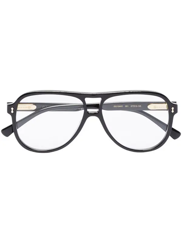 Gucci Pilot Frame Glasses - Black