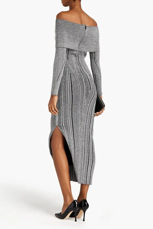 herve leger bandage midi dress Herve Leger The Clio Bandage Midi Dress