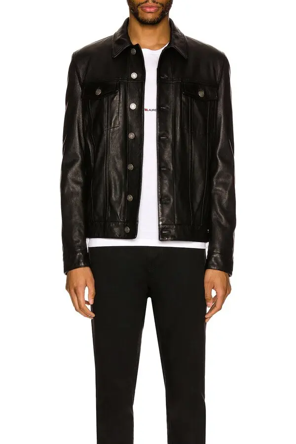 Saint Laurent Classic Leather Jacket - Black