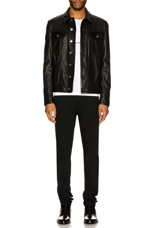 Saint Laurent Classic Leather Jacket - Black