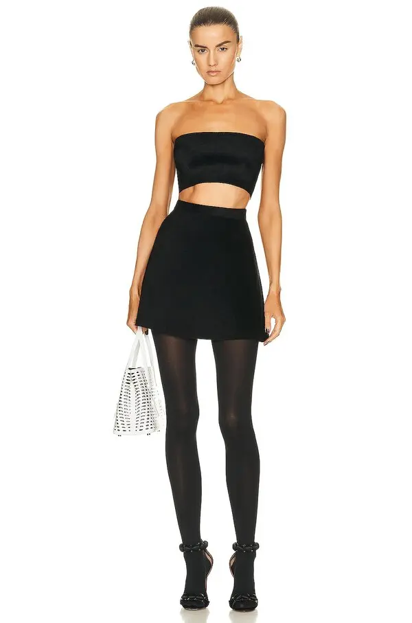 Alaïa Velvet Bandeau Top - Noir
