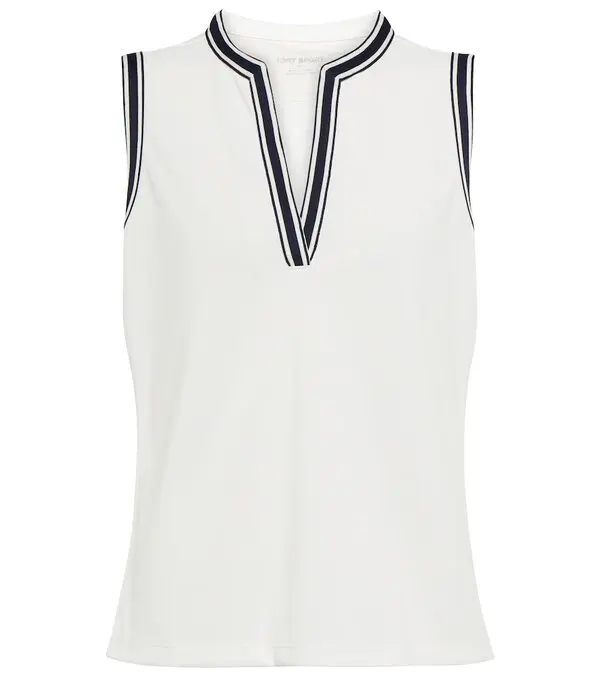 Tory Burch Piqué Tennis Top - White