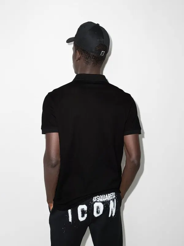 Dsquared2 Icon-print Polo Shirt - Black