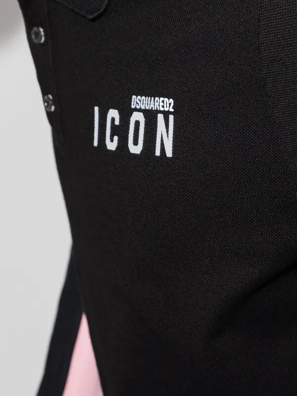 Dsquared2 Icon-print Polo Shirt - Black