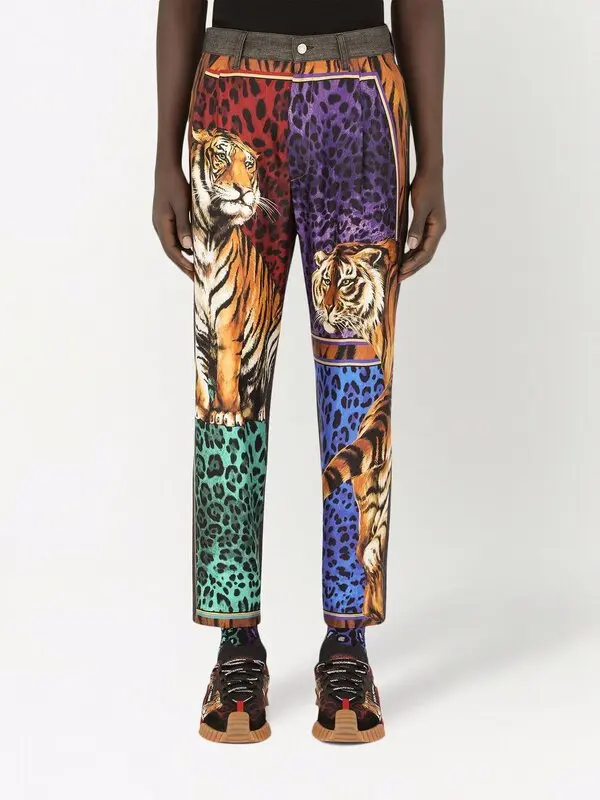 Dolce & Gabbana Tiger-print Trousers