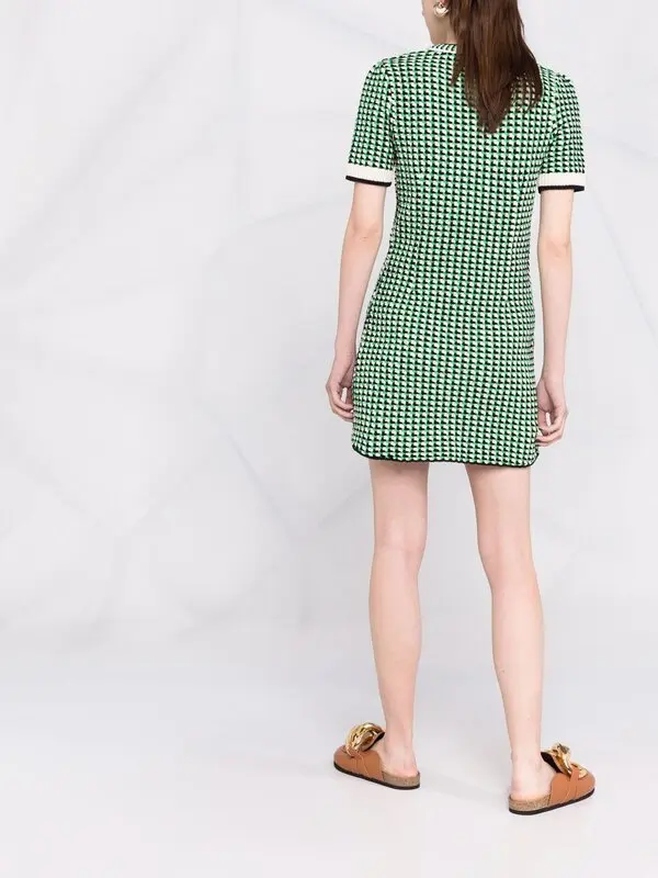 Maje Tweed-Effect Knit Dress In Green - 30% Off | Editorialist