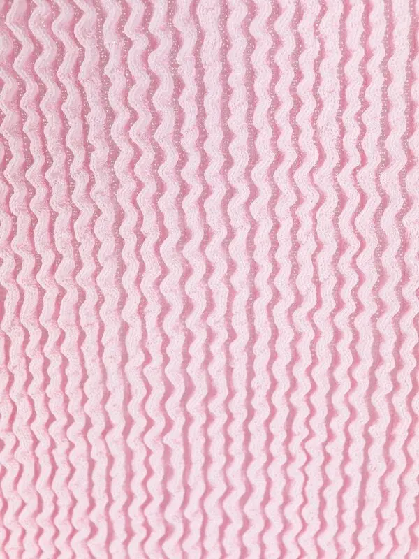 Hunza G Square Neck Ribbed Knit Swimsuit - Pink