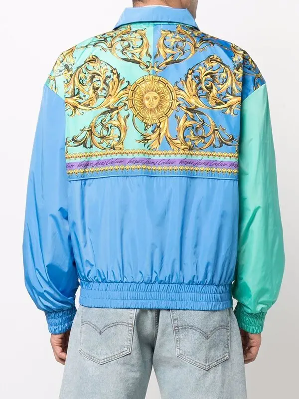 Versace Baroque-print Panelled Jacket