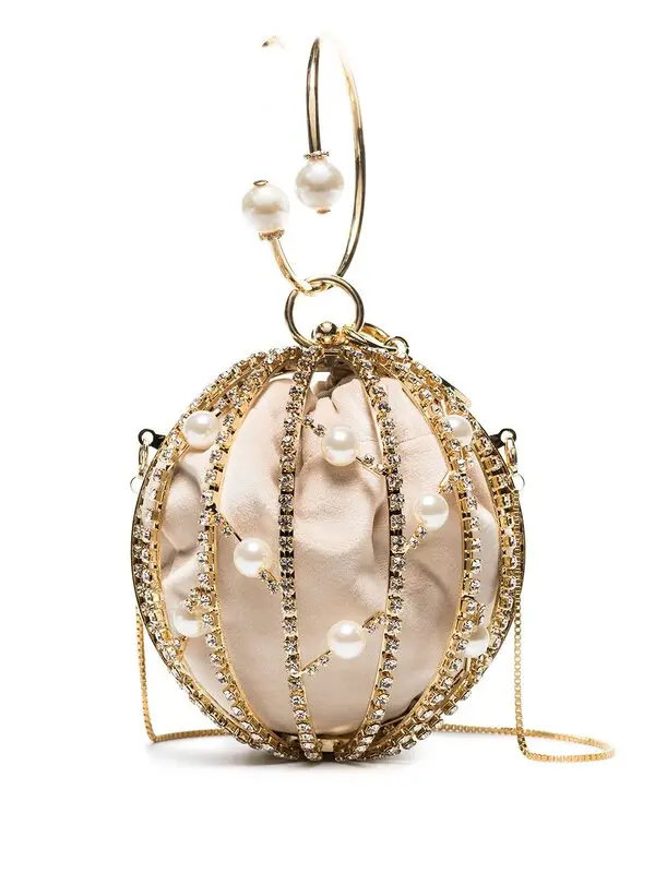 Rosantica Chloé Crystal-embellished Mini Bag - Gold