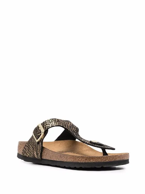 BIRKENSTOCK Gizeh Python-effect Sandals