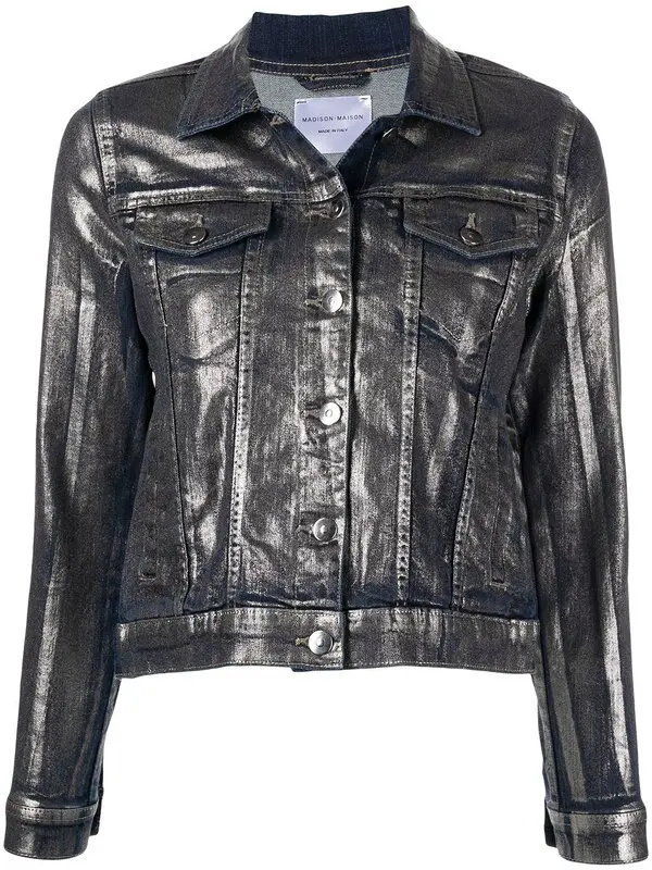 MADISON MAISON Metallic Denim Jacket