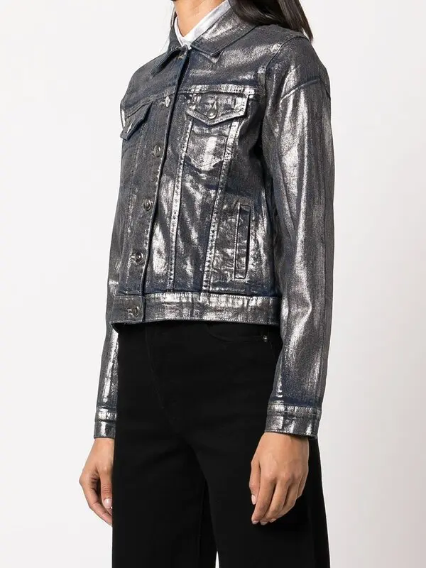 MADISON MAISON Metallic Denim Jacket