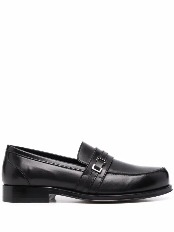 SERGIO ROSSI Buckle-detail Leather Loafers