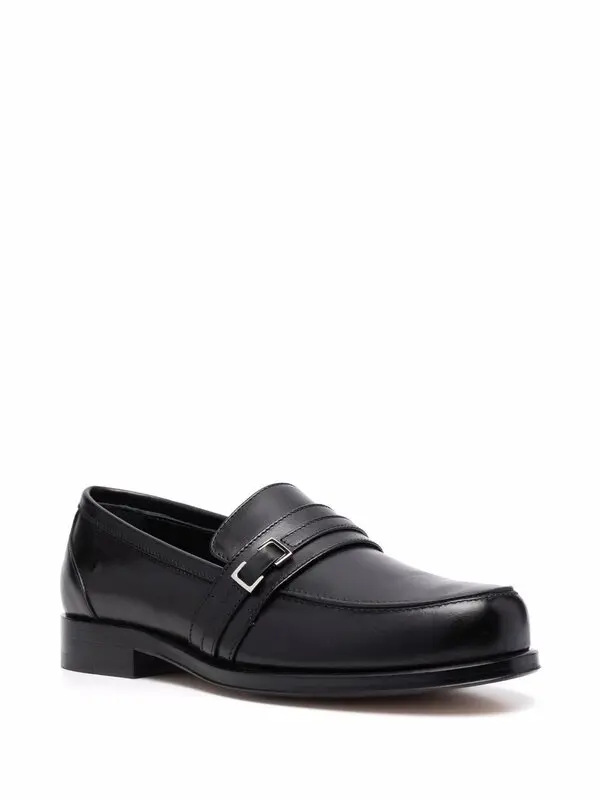 SERGIO ROSSI Buckle-detail Leather Loafers