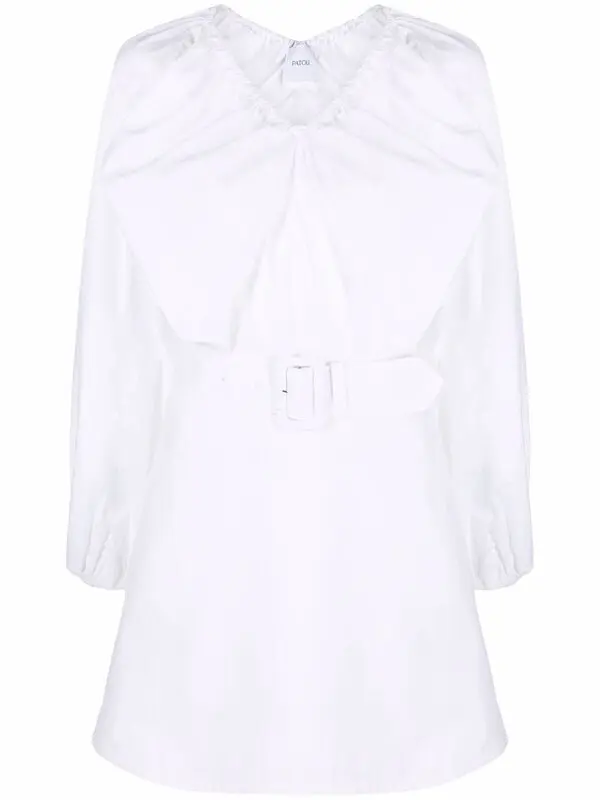 PATOU Oversized Collar Cotton Dress