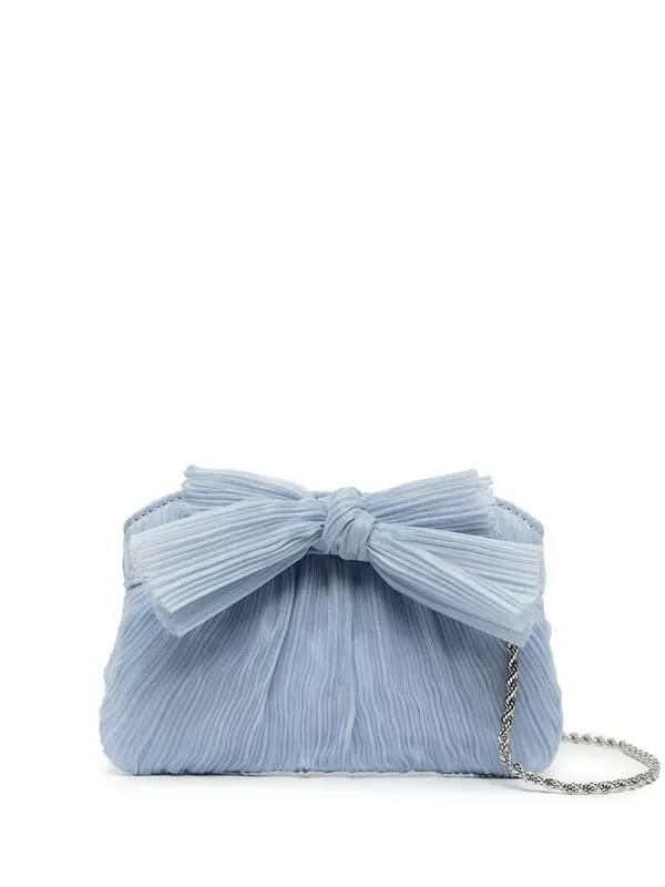 LOEFFLER RANDALL Rochelle Pleated Bow Clutch Bag