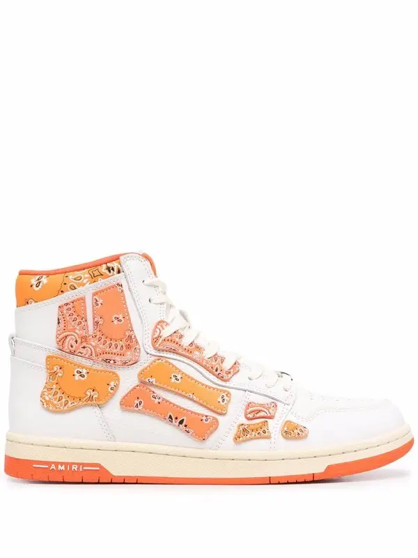 Amiri Skel-top Hi Bandana Sneakers - White