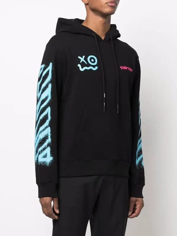 Off-White X André Saraiva Arrows Spray-Print Hoodie - Black