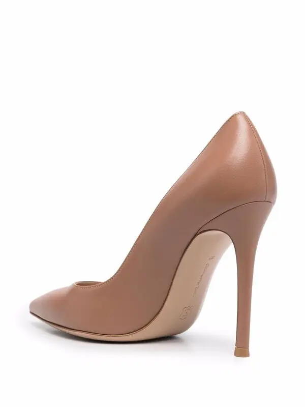GIANVITO ROSSI 105mm Leather Pumps - Neutrals