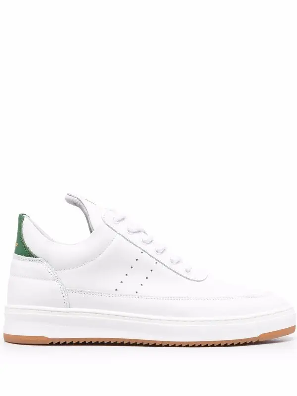 Filling Pieces Leather Sneakers - White