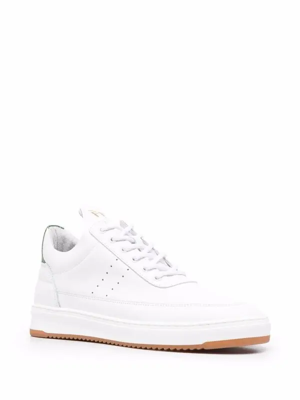 Filling Pieces Leather Sneakers - White