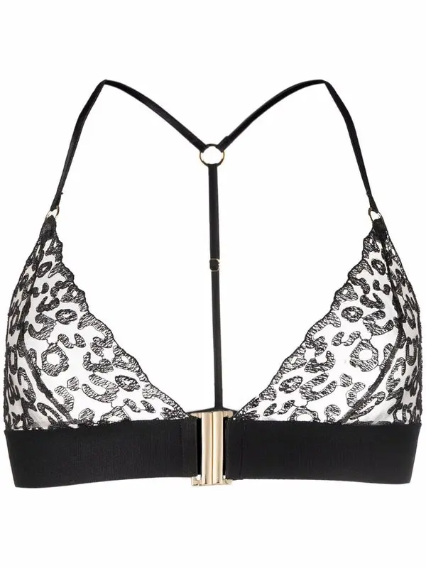 FLEUR OF ENGLAND Kittie Semi-sheer Bra - Black