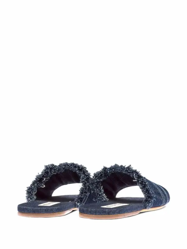 Miu Miu Logo-jacquard Frayed Sandals