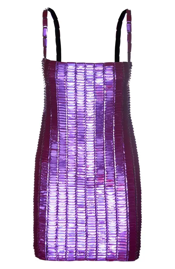 attico purple sequin dress Sequins Long dress The Attico