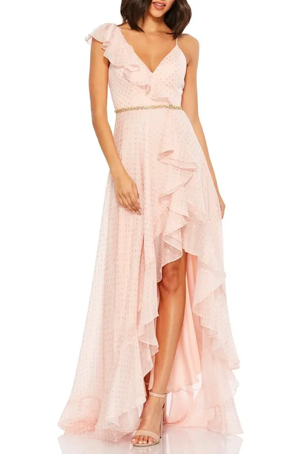sachin and babi light blue dress Elegant Salmon Dress Bow Beautiful Peach Stock Photo 1880153404