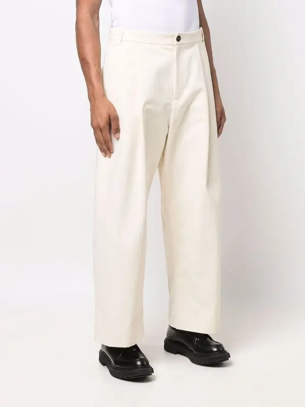 Studio Nicholson Wide-leg Pleated Trousers - Neutrals