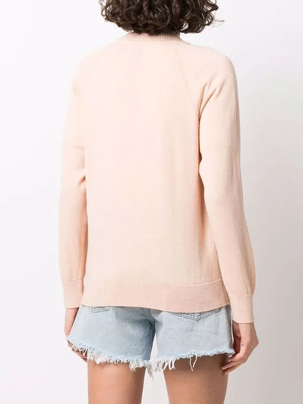 BARRIE V-neck Cashmere Cardigan - Orange