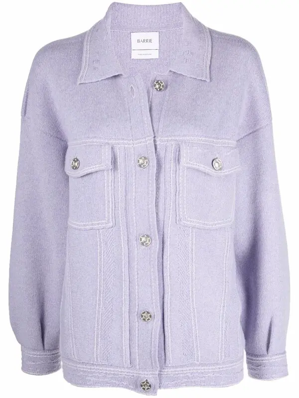 BARRIE Oversized Cashmere-cotton Blend Jacket