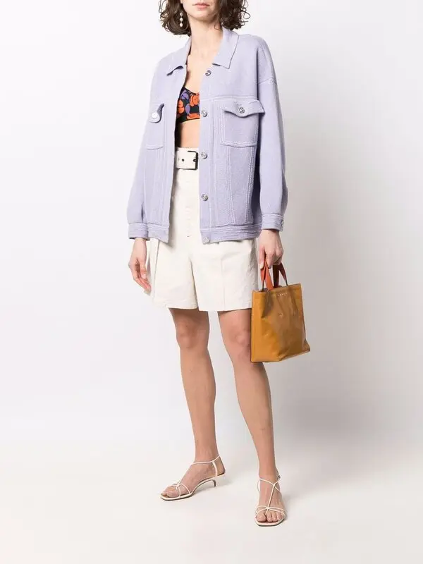 BARRIE Oversized Cashmere-cotton Blend Jacket