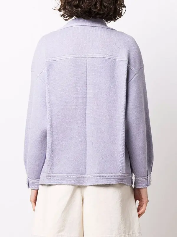 BARRIE Oversized Cashmere-cotton Blend Jacket