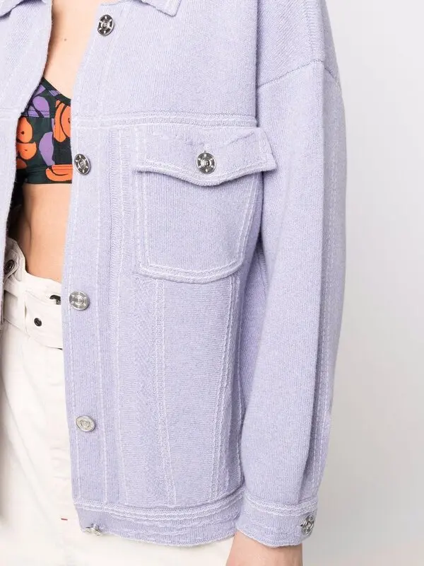 BARRIE Oversized Cashmere-cotton Blend Jacket