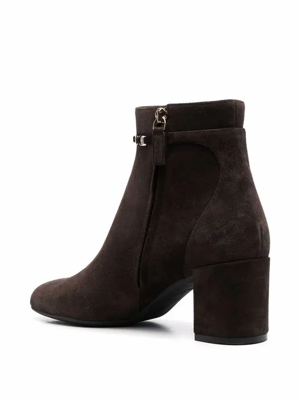 FERRAGAMO Ghila Suede Ankle Boots - Brown