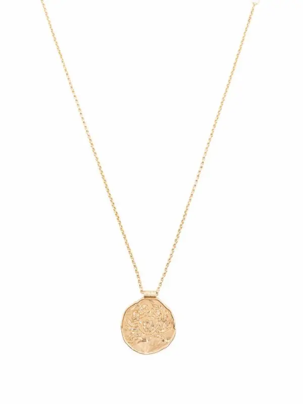 Maje Zodiac Medal Necklace - Gold