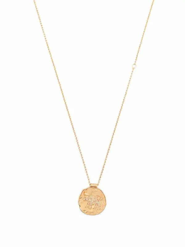 Maje Zodiac Medallion Pendant Necklace - Gold