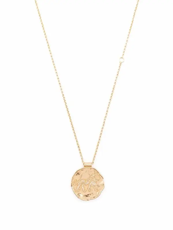 Maje Zodiac Medallion Necklace - Gold