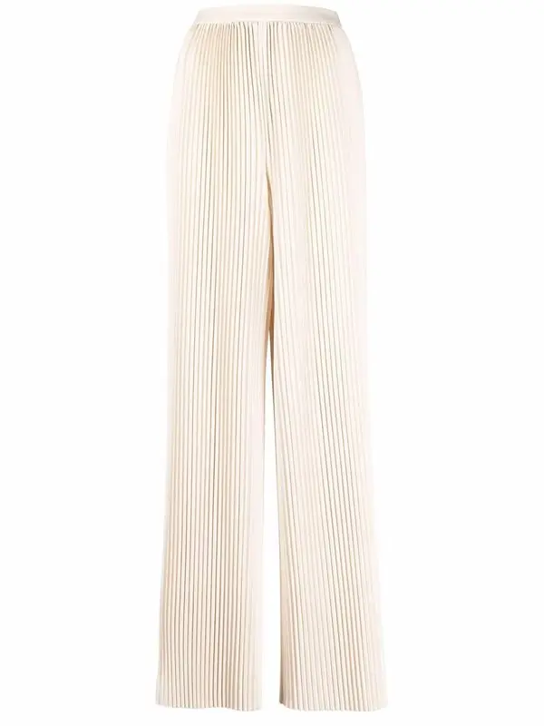 Fabiana Filippi Straight-leg Plissé Trousers - Neutrals