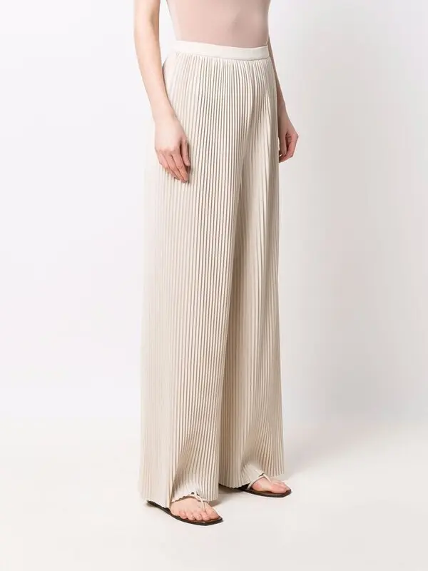 Fabiana Filippi Straight-leg Plissé Trousers - Neutrals