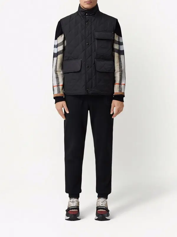 Burberry Diamond-quilted Gilet With Vintage Check Lining