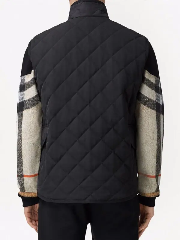 Burberry Diamond-quilted Gilet With Vintage Check Lining