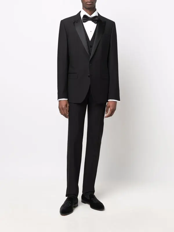 Canali Buttoned Long-sleeve Tuxedo Shirt