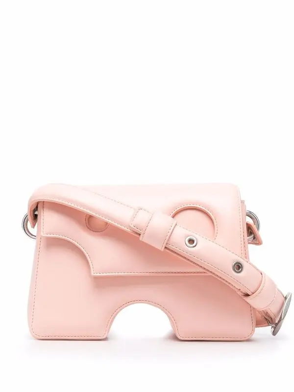 Off-White Burrow-22 Leather Shoulder Bag - Pink