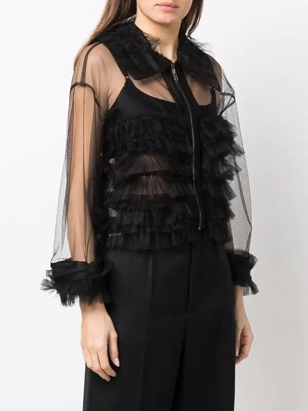 MAISON MARGIELA Sheer Tulle Bomber Jacket