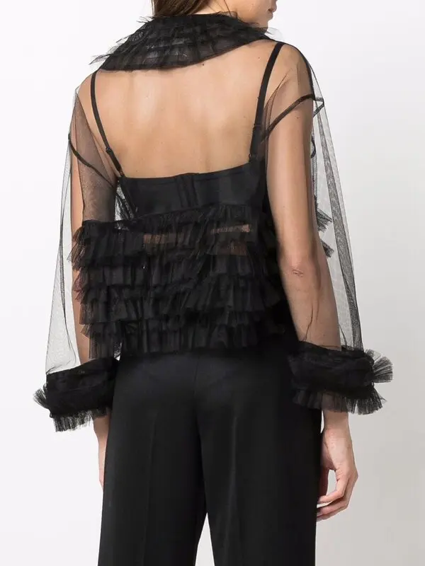 MAISON MARGIELA Sheer Tulle Bomber Jacket